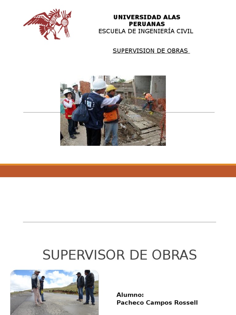 SUPERVISOR DE OBRAS.ppt | Información del gobierno | Gobierno
