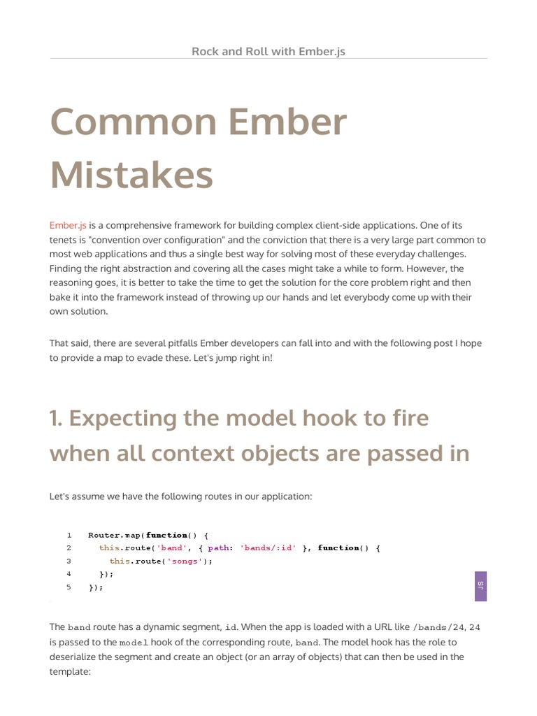 Common Pitfalls When Building Applications with Ember.js and Strategies to Avoid Them | PDF ...