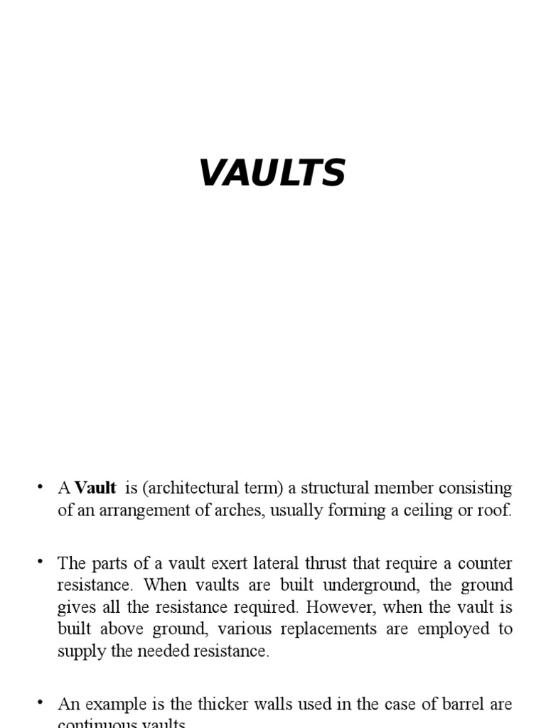Vaults | PDF | Vault (Architecture) | Dome