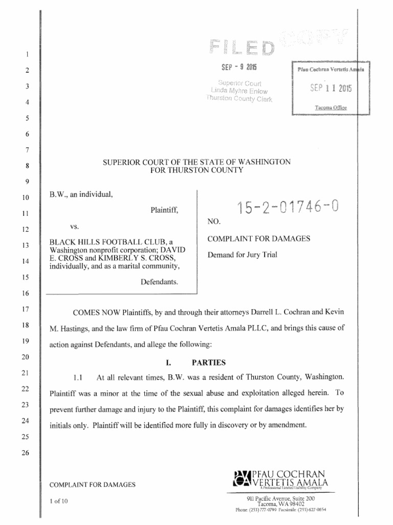 Complaint For Damages, Demand For Jury Trial | PDF | Intentional ...