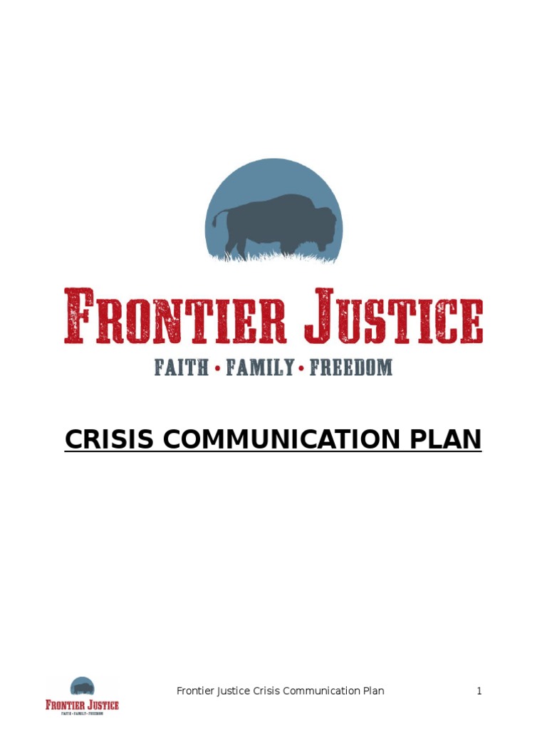 Frontier Justice Crisis Communication Plan | PDF | Emergency Management ...