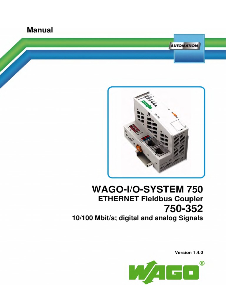 Wago 750 352 | PDF | Communications Protocols | Input/Output