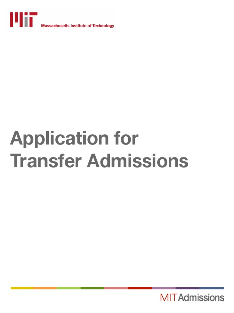 MIT Transfer Admissions Guide | PDF | University And College Admission ...