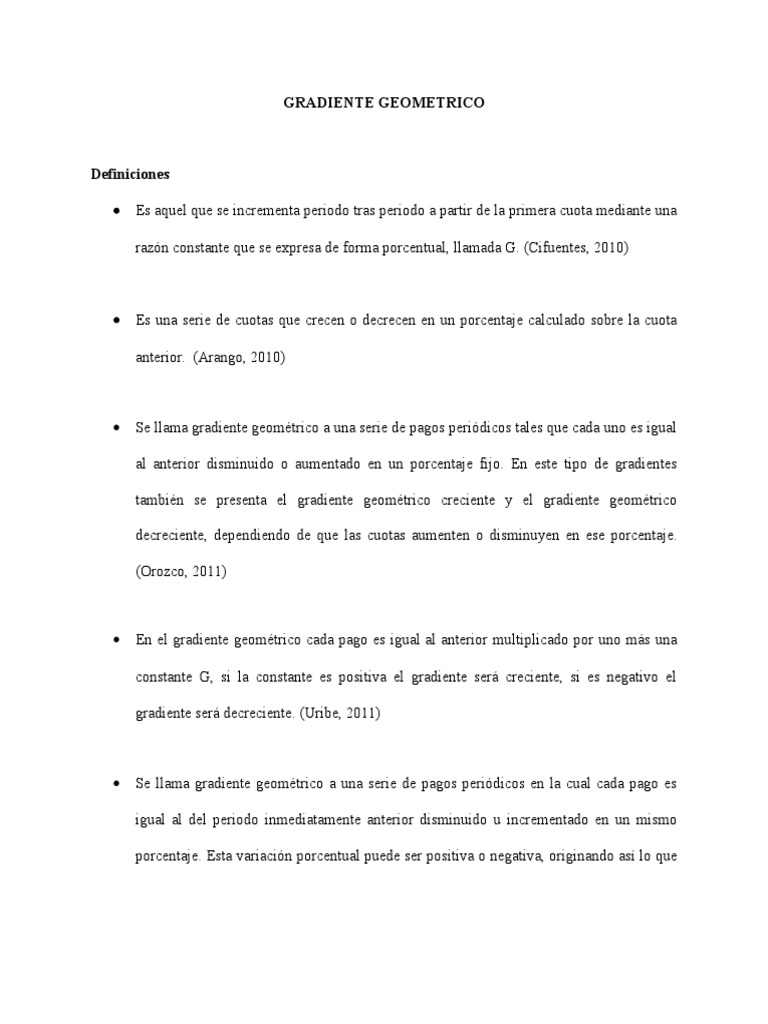Gradiente Geometrico | PDF | Degradado | Análisis matemático