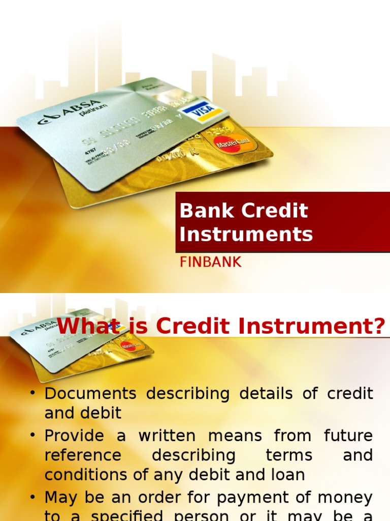 Bank Credit Instrument | PDF | Negotiable Instrument | Cheque