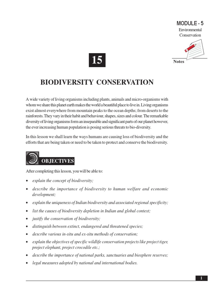 Biodiversity Conservation | PDF