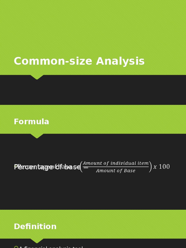 Common Size Analysis | PDF
