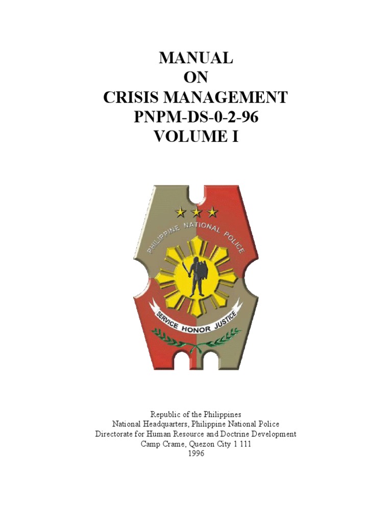 Crisis Management Manual Manual 1996 | PDF | Military Intelligence ...