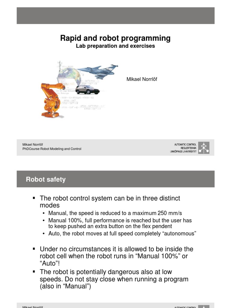 RAPID Basic Commands | PDF | Robot | Robotics