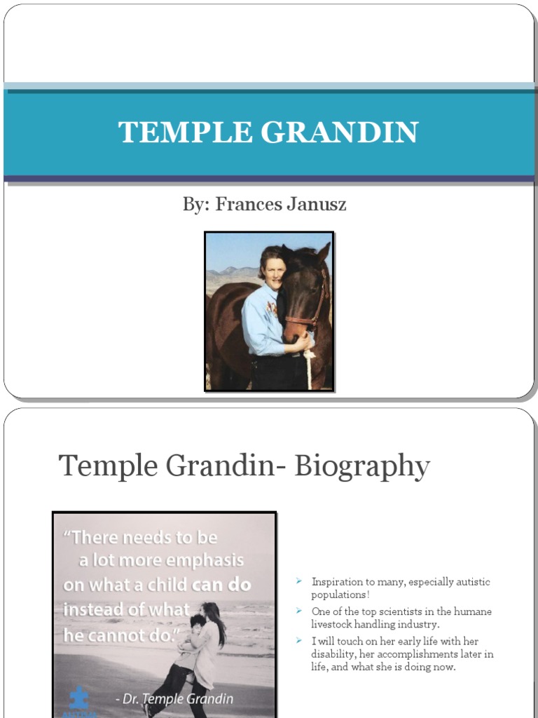 Temple Grandin: By: Frances Janusz | PDF | Behavioural Sciences ...