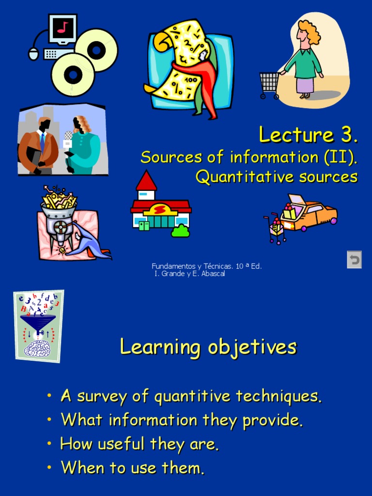 Lecture 3. Sources of Information (II) | PDF | Survey Methodology | Retail