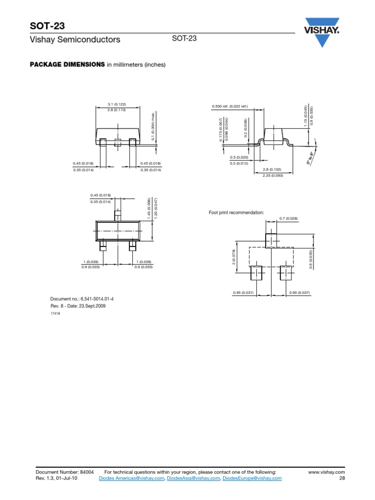 SOT-23 Package Dimensions Guide | PDF