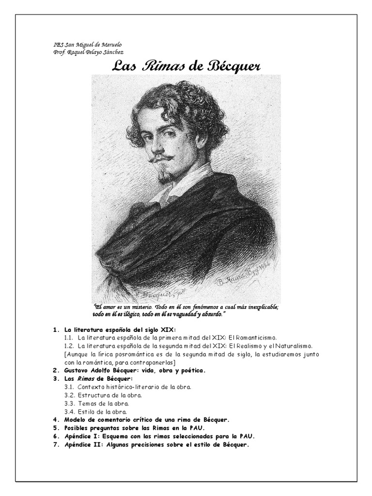 Las Rimas de Becquer | PDF | Romanticismo | Poesía