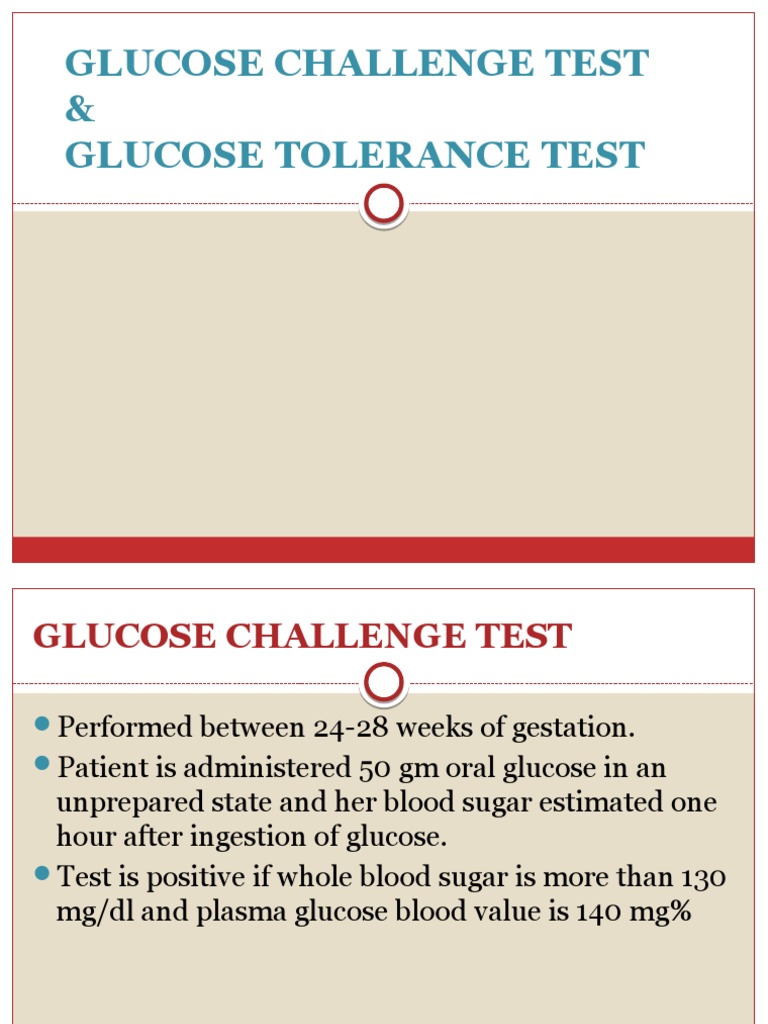 Glucose Challenge Test | PDF