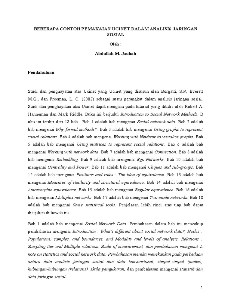 Contoh Ucinet | PDF | Komputer