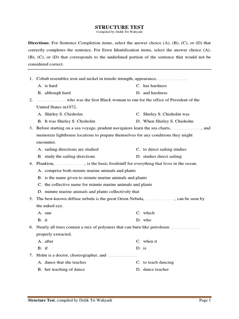Structure Test | Download Free PDF | Reason | Physical Sciences