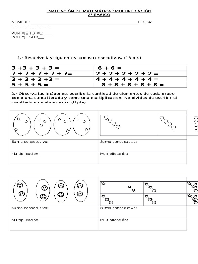 Sumas y Multiplicaciones Básicas | PDF | Juegos y actividades | Informática