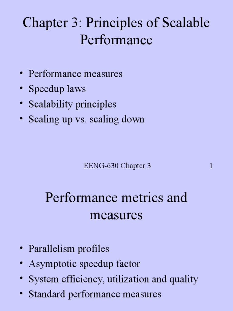 Chapter 3: Principles of Scalable Performance | PDF | Parallel Computing | Scalability