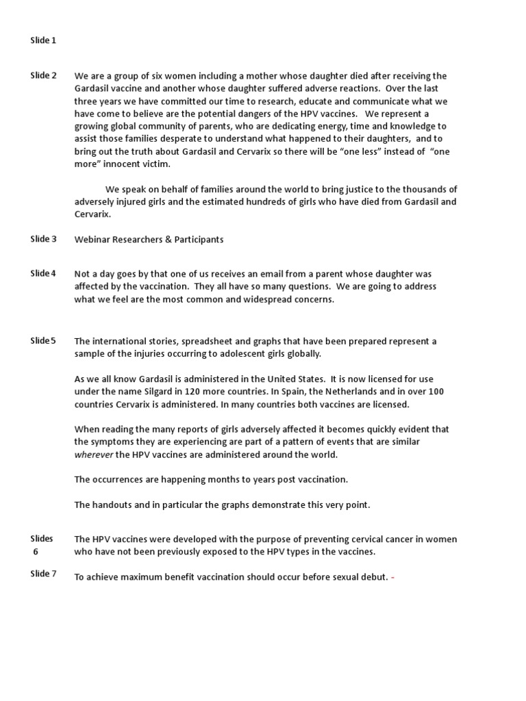 03.12.10.FDA PPT Script Final1 | PDF | Cervical Cancer | Menstrual Cycle