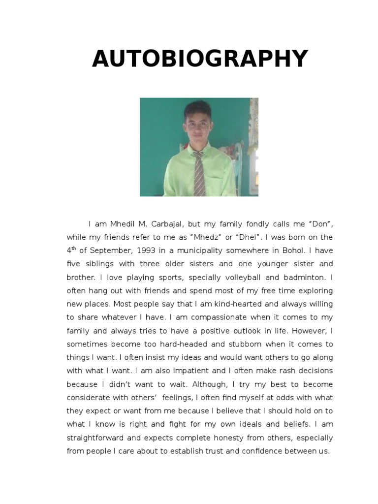 Autobiography | Download Free PDF | Sibling | Love