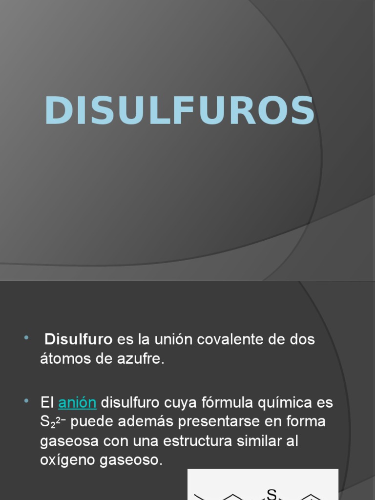 Disulfuros | PDF
