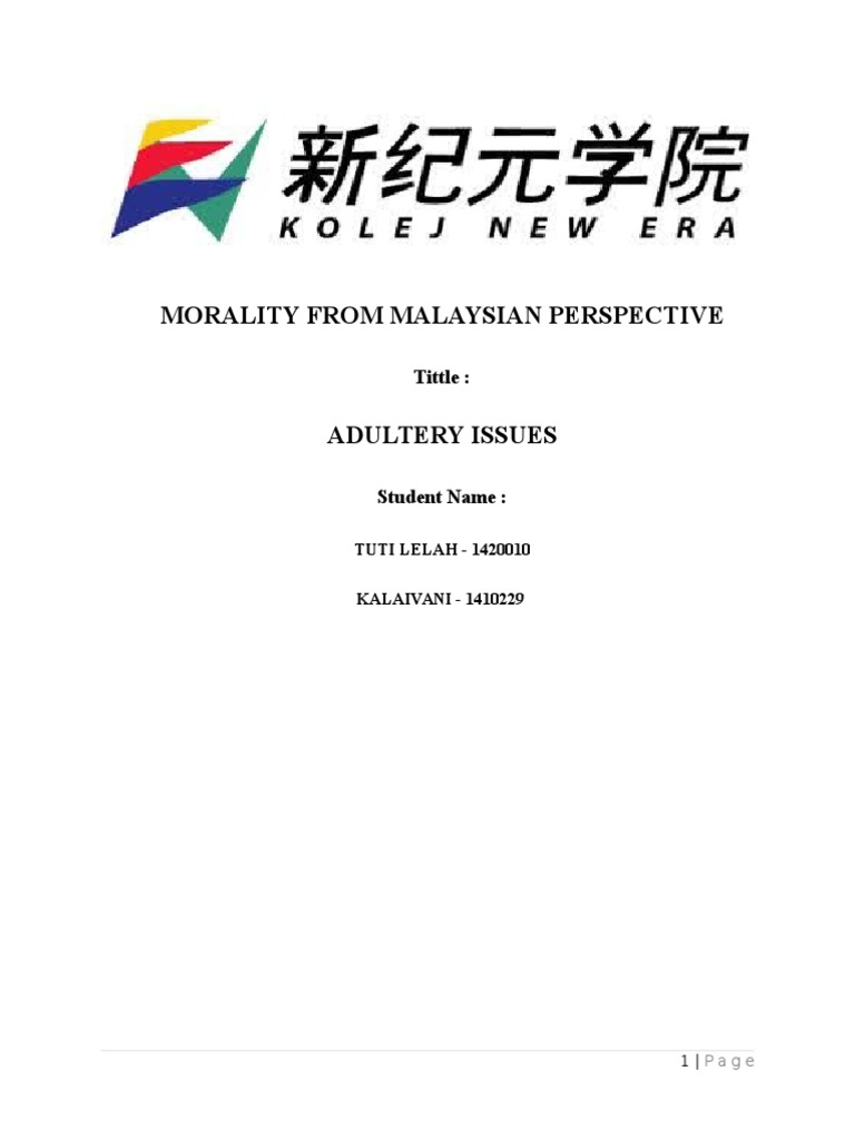 Morality-Adultery Issues in Malaysia | PDF | Adultery | Vajrayana