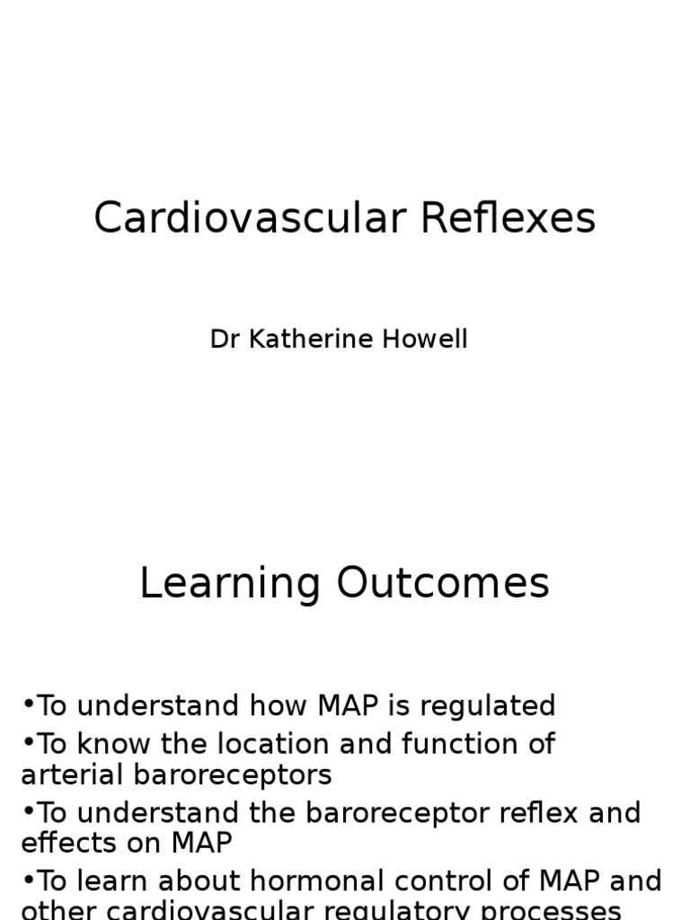 Autonomic Control of The Heart Cardiovascular Reflexes Student Version ...