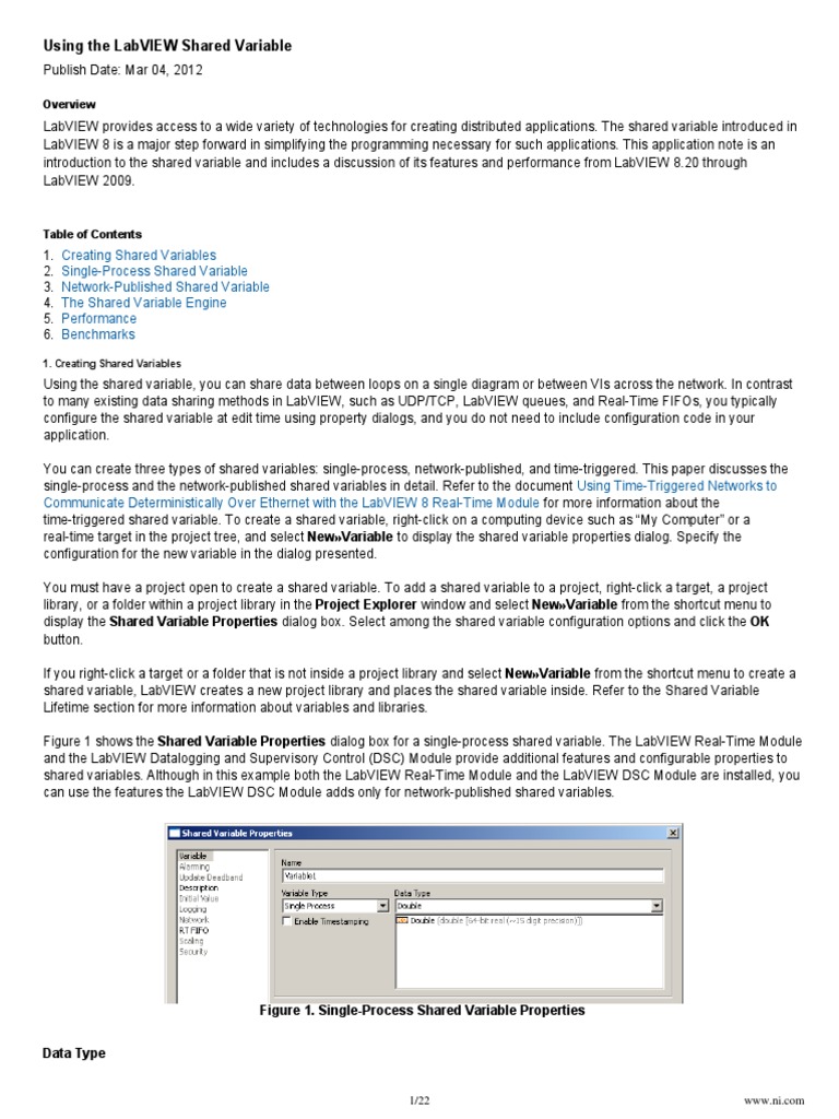 An Introduction to Using Shared Variables in LabVIEW: Features ... An Introduction to Using Shared Variables in LabVIEW: Features ...