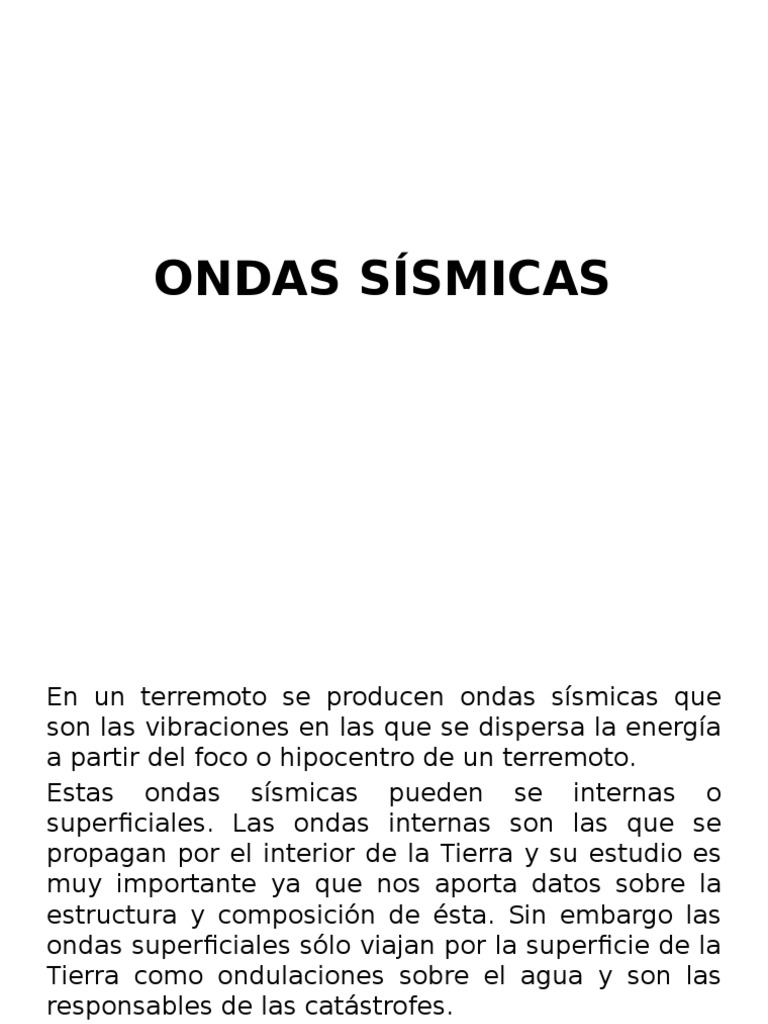 Ondas Sísmicas y Intensidad y Magnitud de Los Sismos | PDF | Olas | Temblores