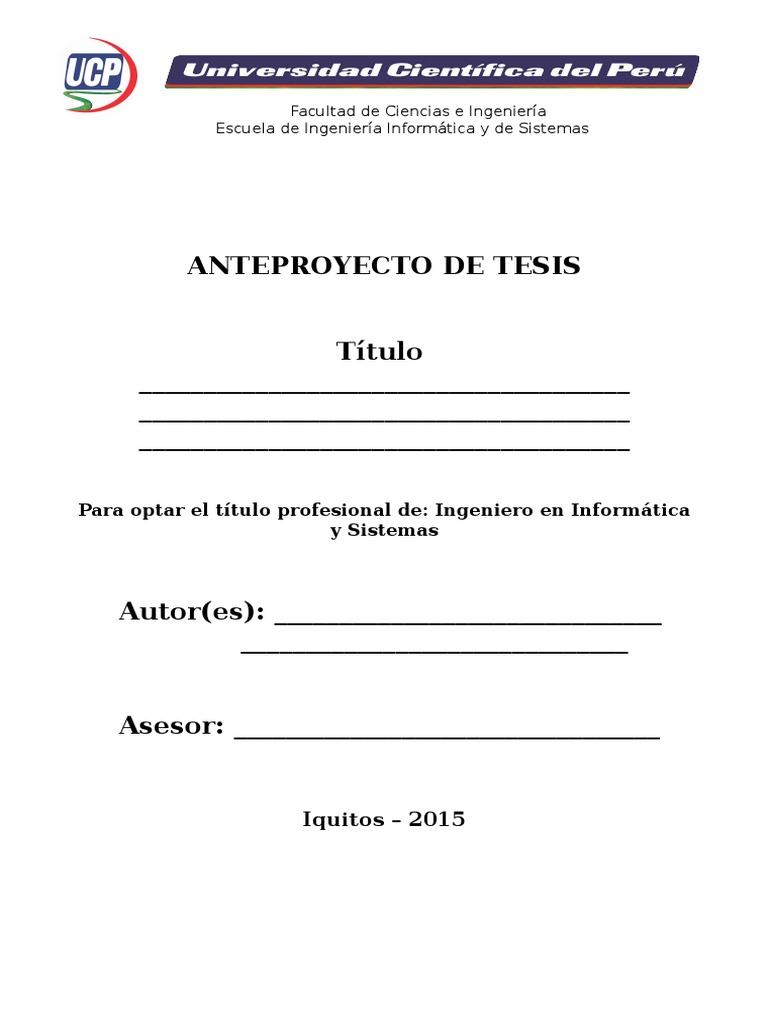 Modelo de Anteproyecto de Tesis | PDF | Cuestionario | Estadísticas Modelo de Anteproyecto de Tesis | PDF | Cuestionario | Estadísticas