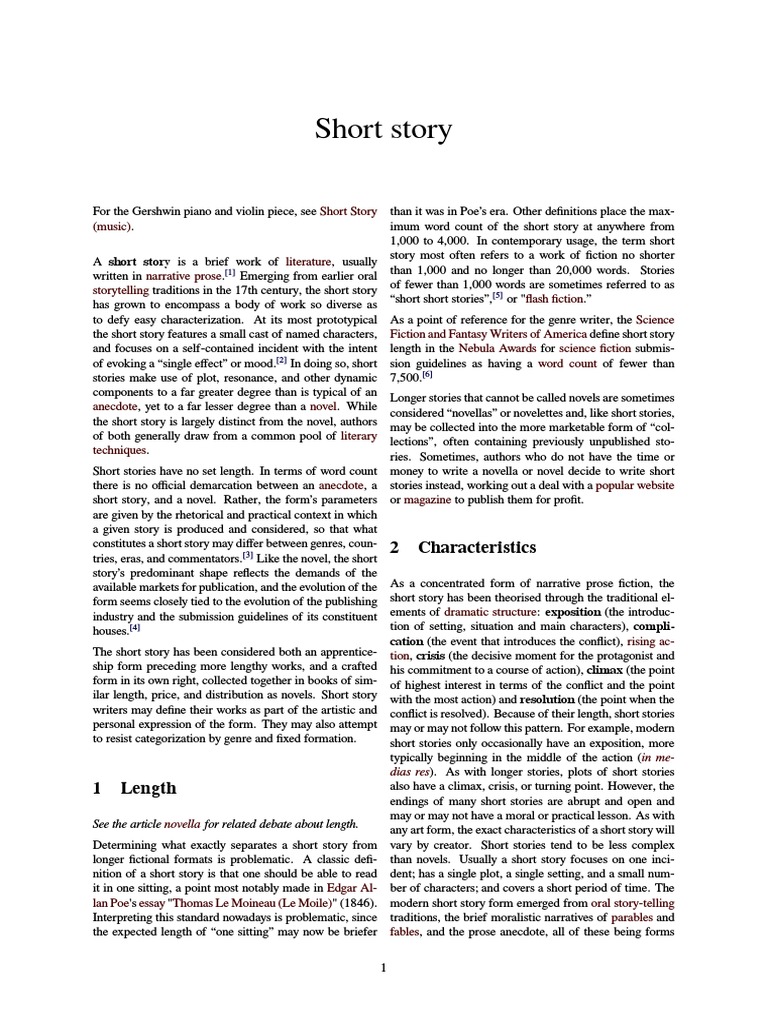 Short Story | PDF | Short Stories