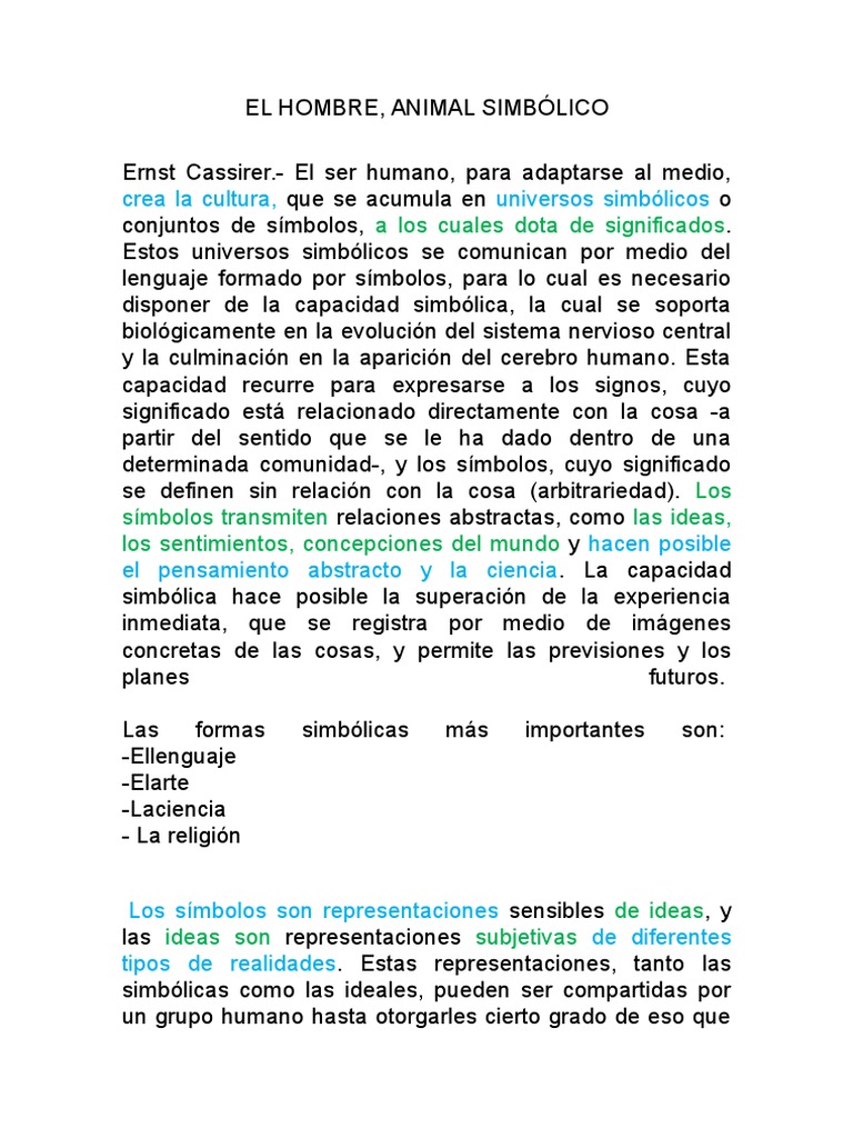 El Hombre Como Animal Simbolico | Los símbolos | Homo Sapiens