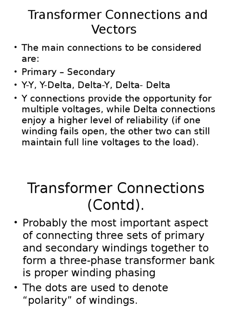 Transformer Connections and Vectors 2009 8 | PDF | Teaching Methods ...