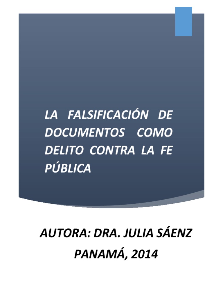 Falsificacion_Documentos.pdf | Delito | Derecho penal