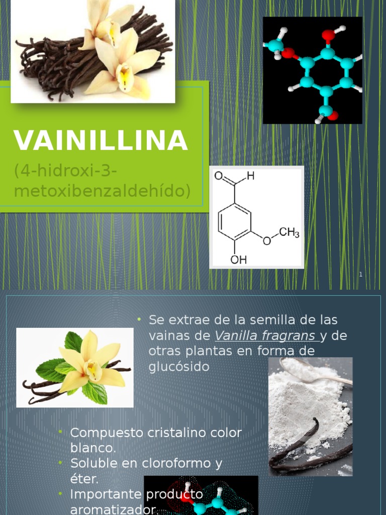 Estructura y Usos de la Vainillina | PDF | Sustancias químicas | Química