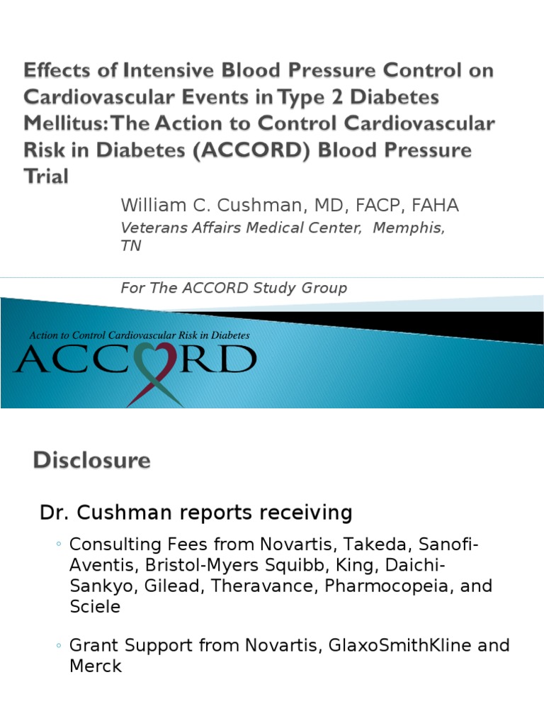 William C. Cushman, MD, FACP, FAHA: Veterans Affairs Medical Center ...