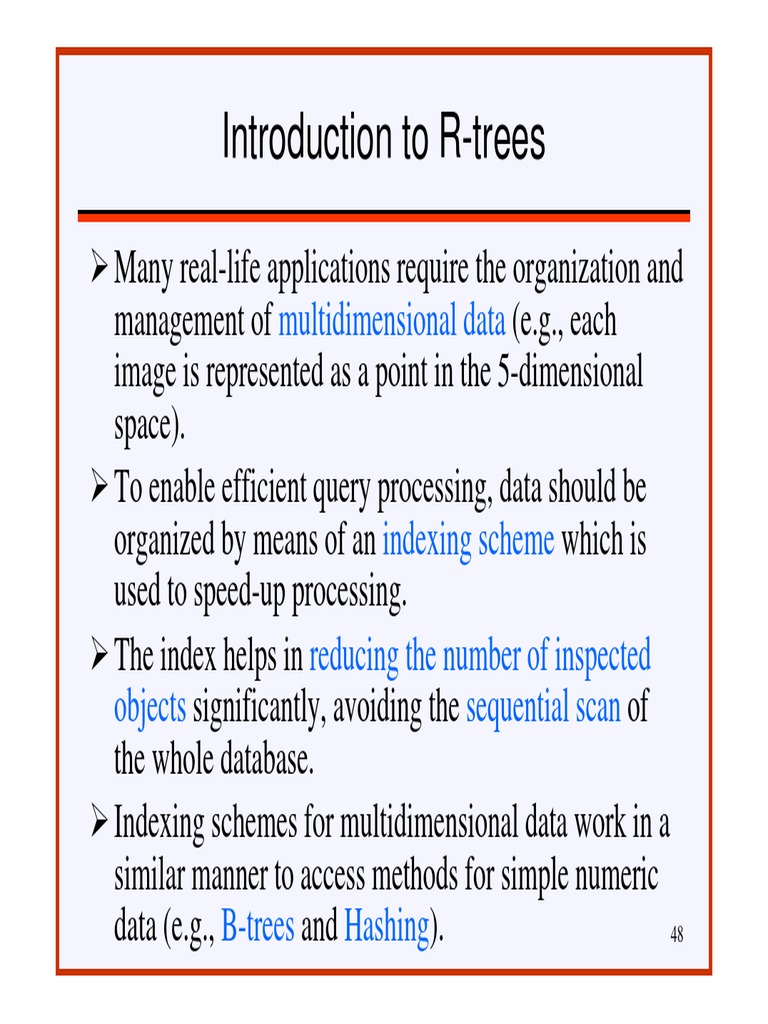 Introduction to R-trees Indexing | PDF | Database Index | Computer Programming