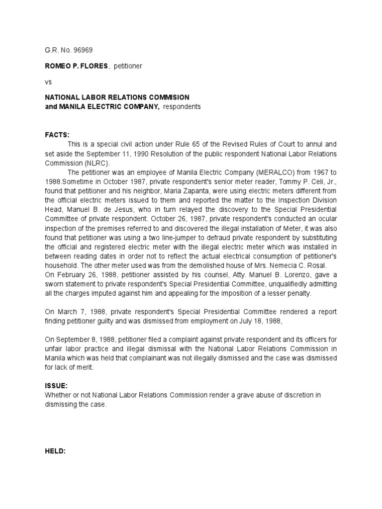 NLRC Dismissal Upheld | PDF | Public Law | Common Law