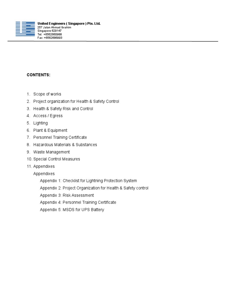 UPS Installation Health & Safety Documents | PDF | Battery (Electricity ...