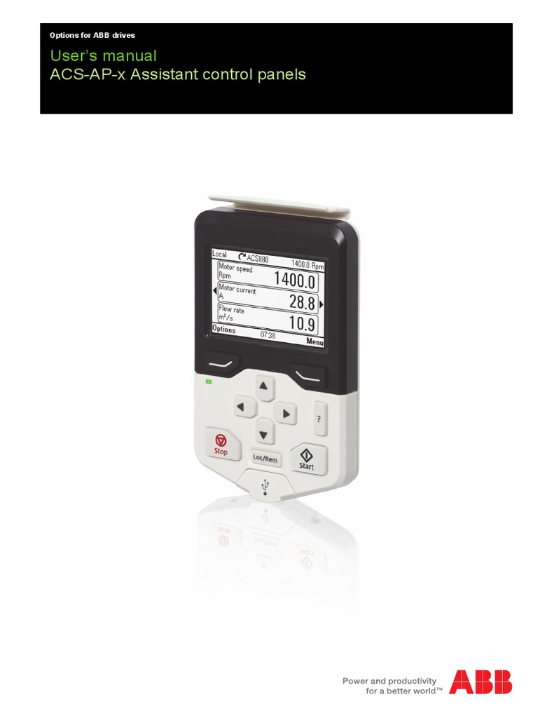 Assistant Panel ACS880 | PDF | Default (Computer Science) | Menu ...