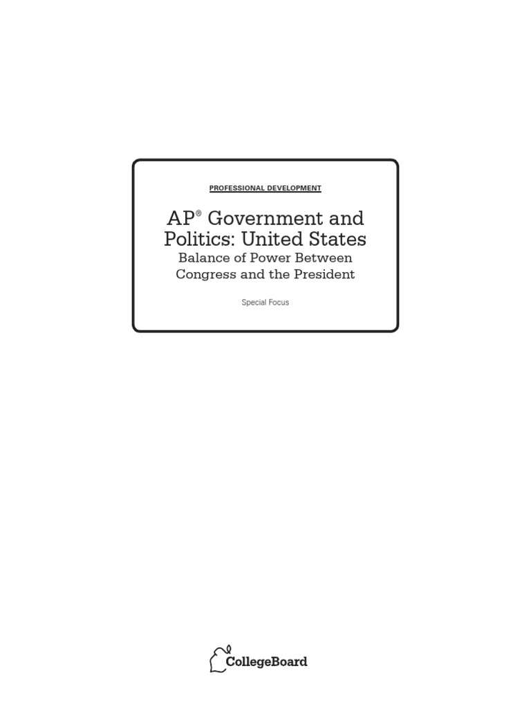 US Gov Balance of Power SF | PDF | United States Congress | American ...