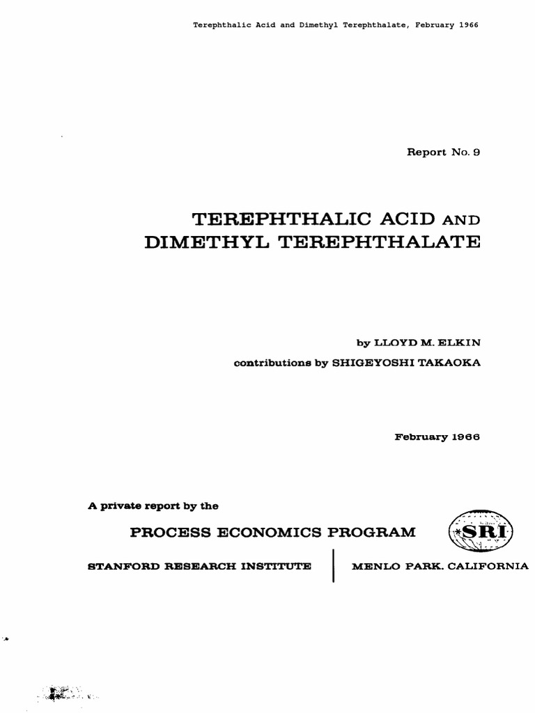 Process Economics Program - Pta Process | PDF | Chemical Compounds ...
