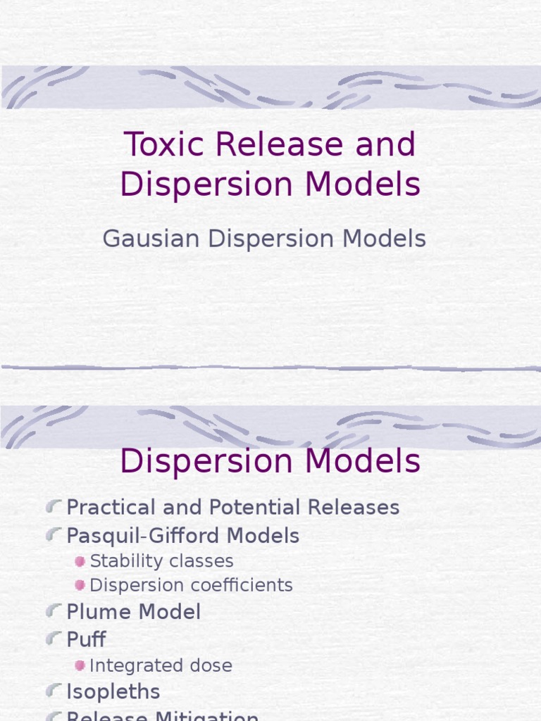 Toxic Release and Dispersion Models | PDF | Contour Line | Turbulence