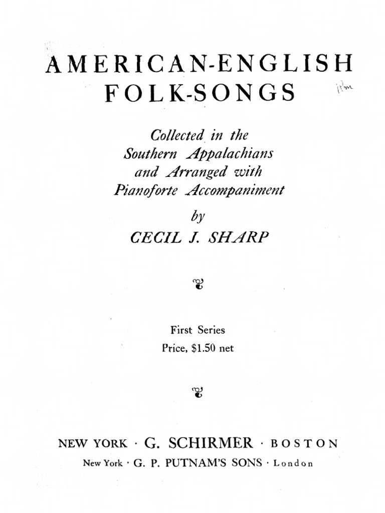 Cecil Sharp American Folk Songs | PDF