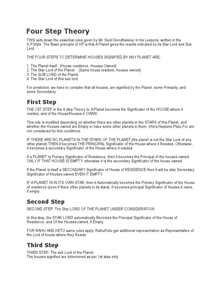 Four Step Theory | PDF | Planets | Astronomy