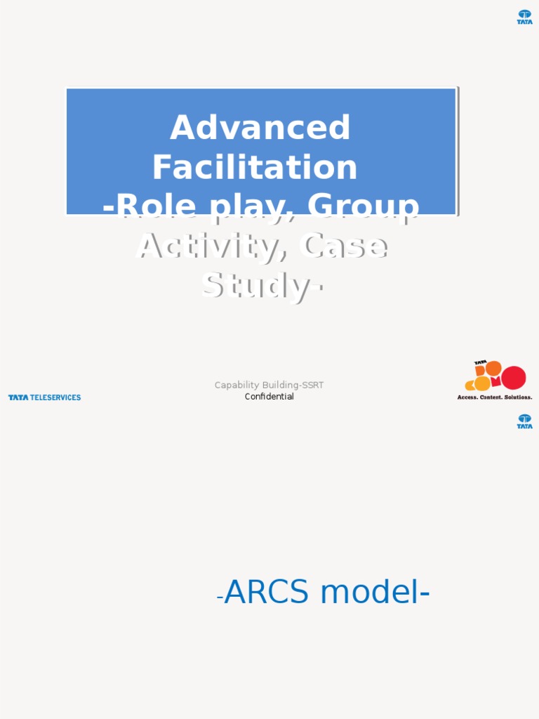 Advanced Facilitation-Role Play, Group Activity, Case Study | PDF | Mind | Simulation