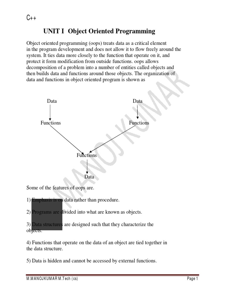 C++ OOPs Concepts Explained | PDF | Parameter (Computer Programming) | Control Flow