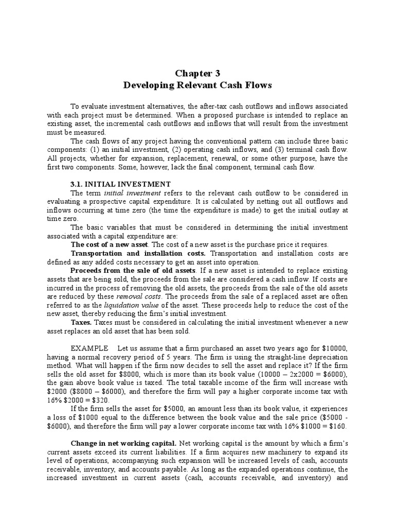 Developing Relevant Cash Flows | PDF | Book Value | Expense