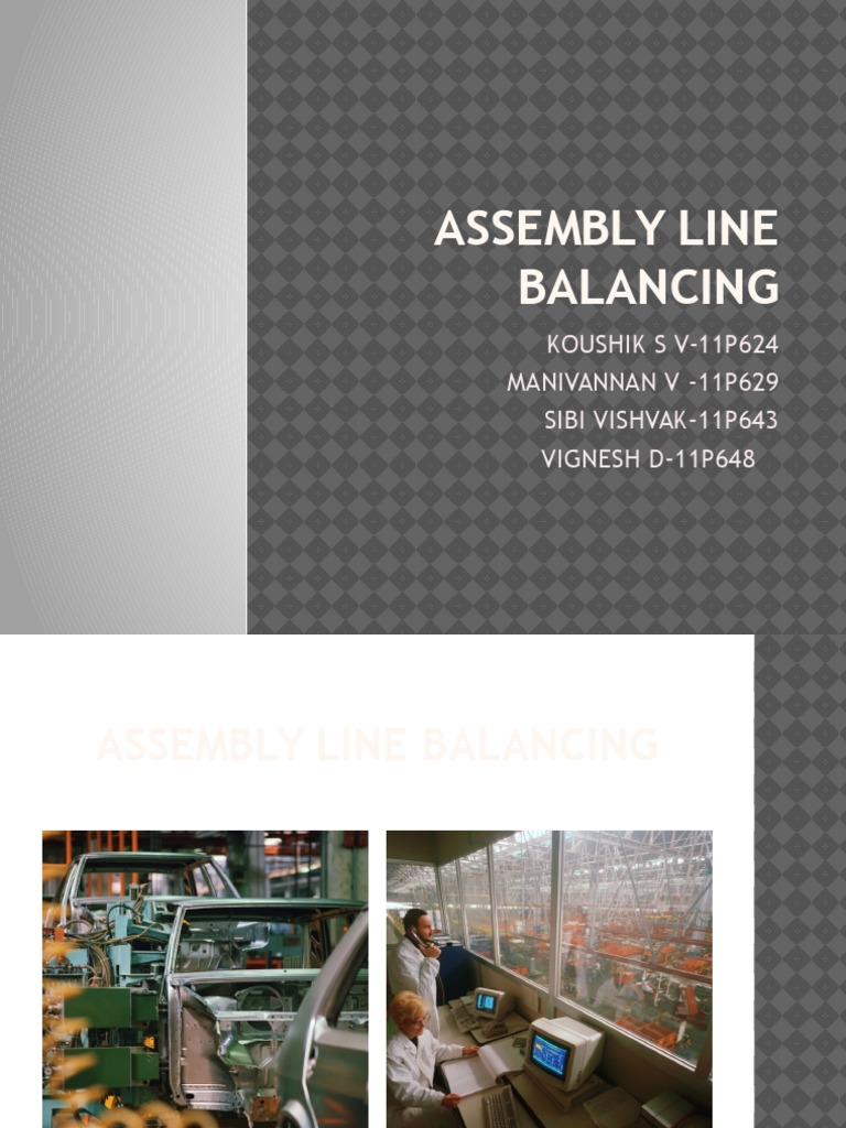 Assembly Line Balancing | PDF | Industries | Computing