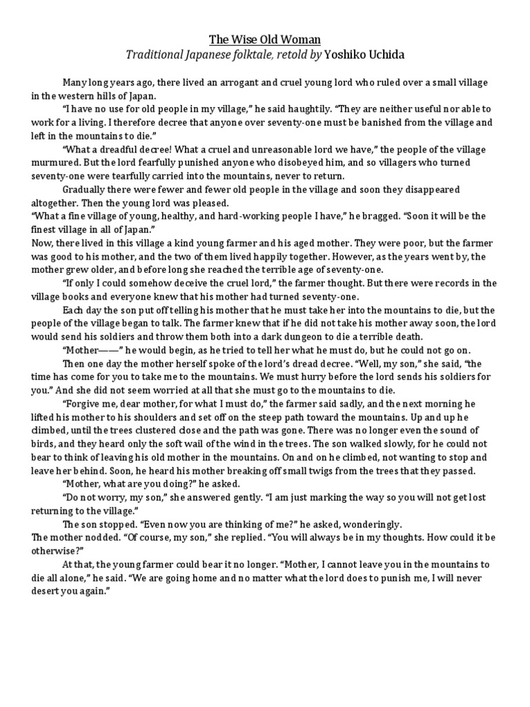001.the Wise Old Woman | PDF